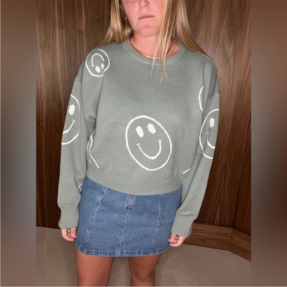 boho basics | Sweaters | Smiley Face Sweater | Poshmark
